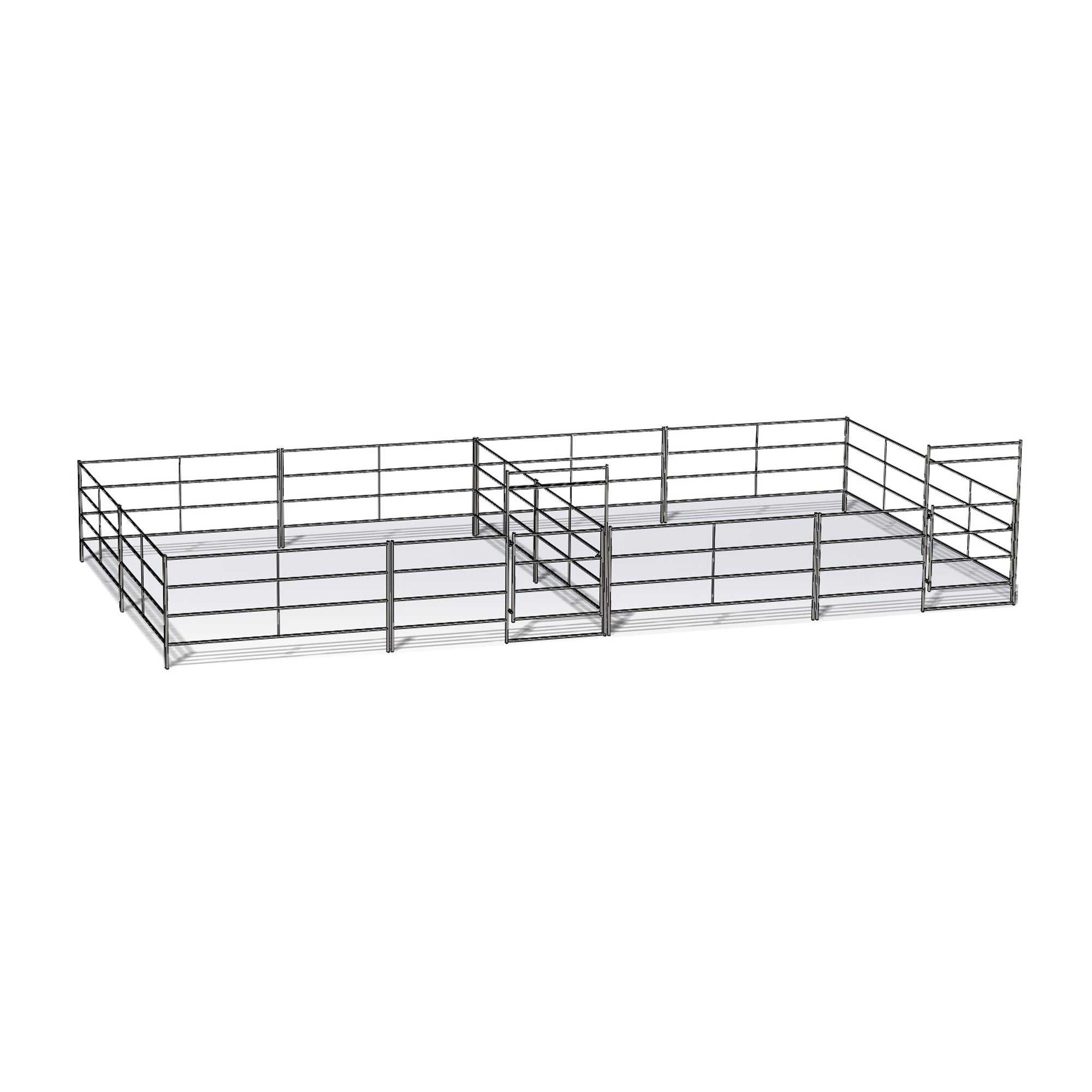 Two 20 Ft X 20 Ft Side by Side Stall Kit (5 Rail) | For Sale ...